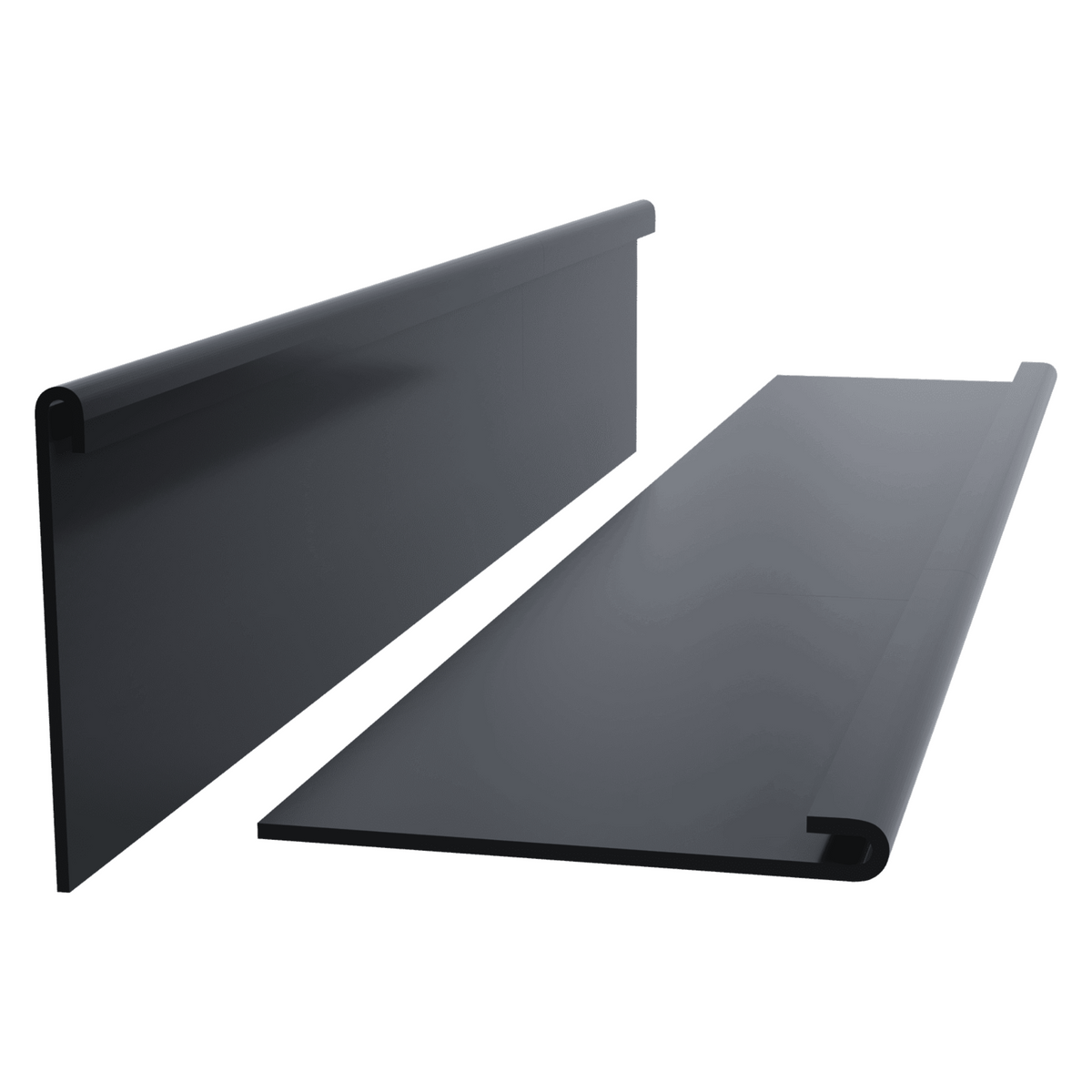 14 Ga. x 4" Metal Edging - Rounded Top, Includes Stakes- 10ft Length ...